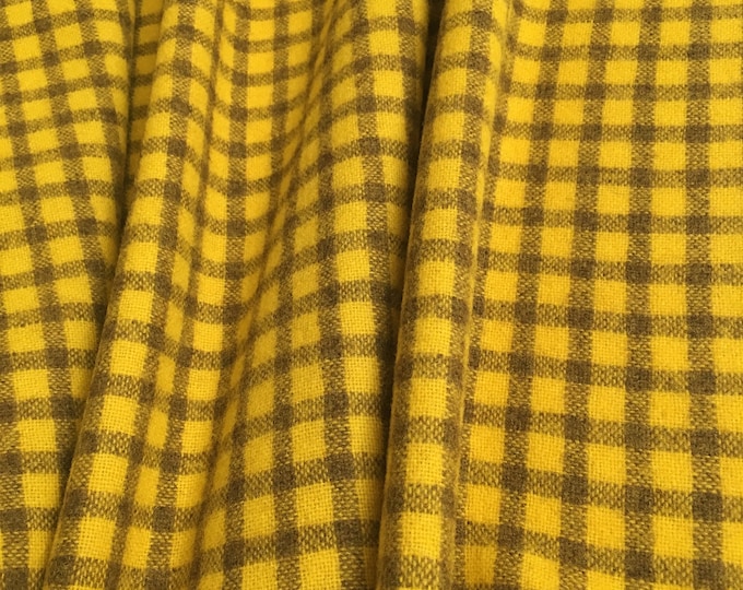 Yellow/brown Tudor Style Woollen Cloth Check Fabric Sold by - Etsy