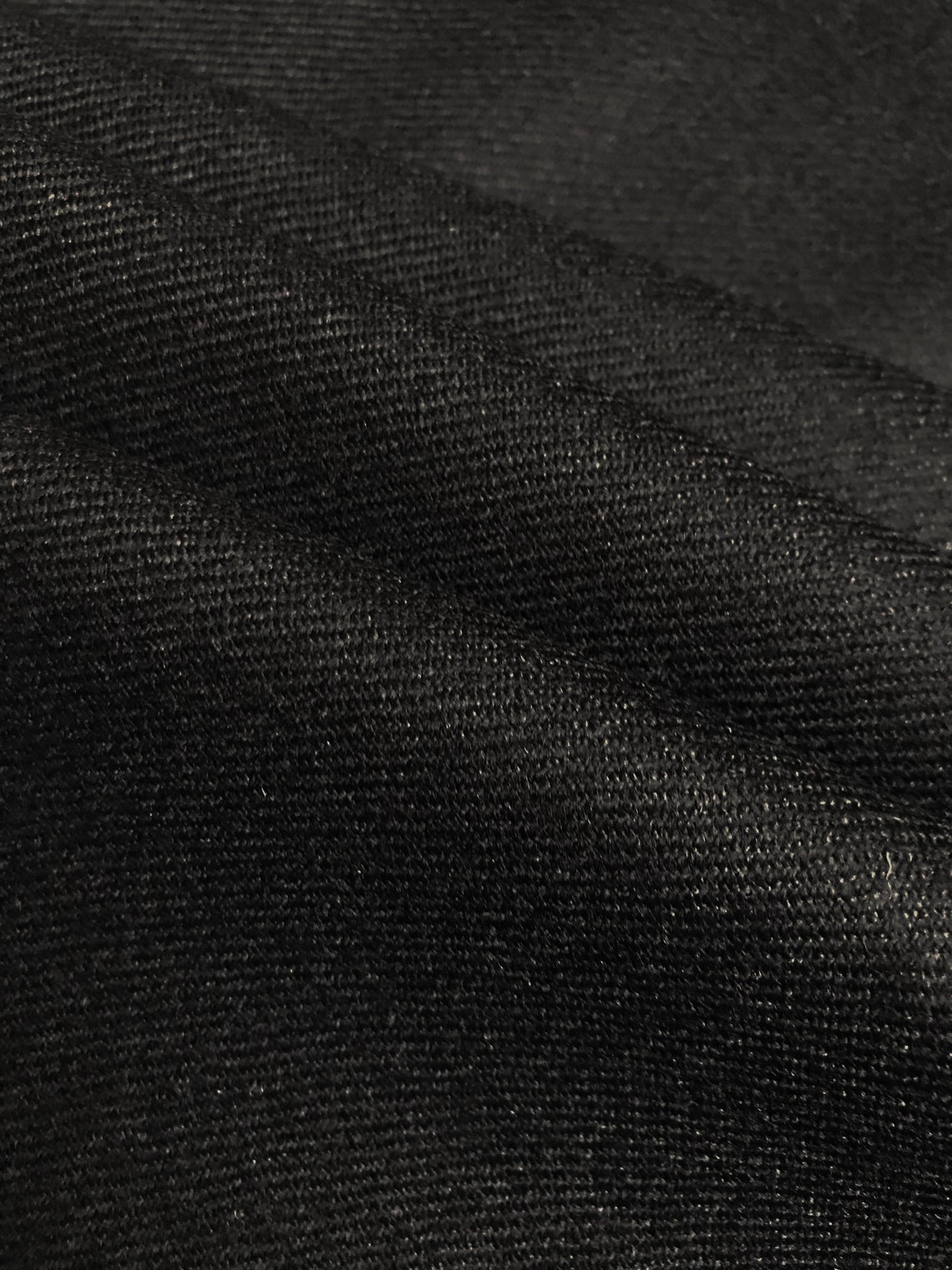 Black Tudor Style Worsted Wool Cloth - Fabric Sold by the Half Yard ...