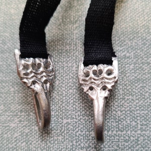 Pewter Hooks (known as Dress Hooks) Sold Singly or With Ribbon Girdle ...