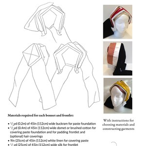 Pattern for Henrician Lady's Bonnet & Frontlet - Nowadays Also Called ...