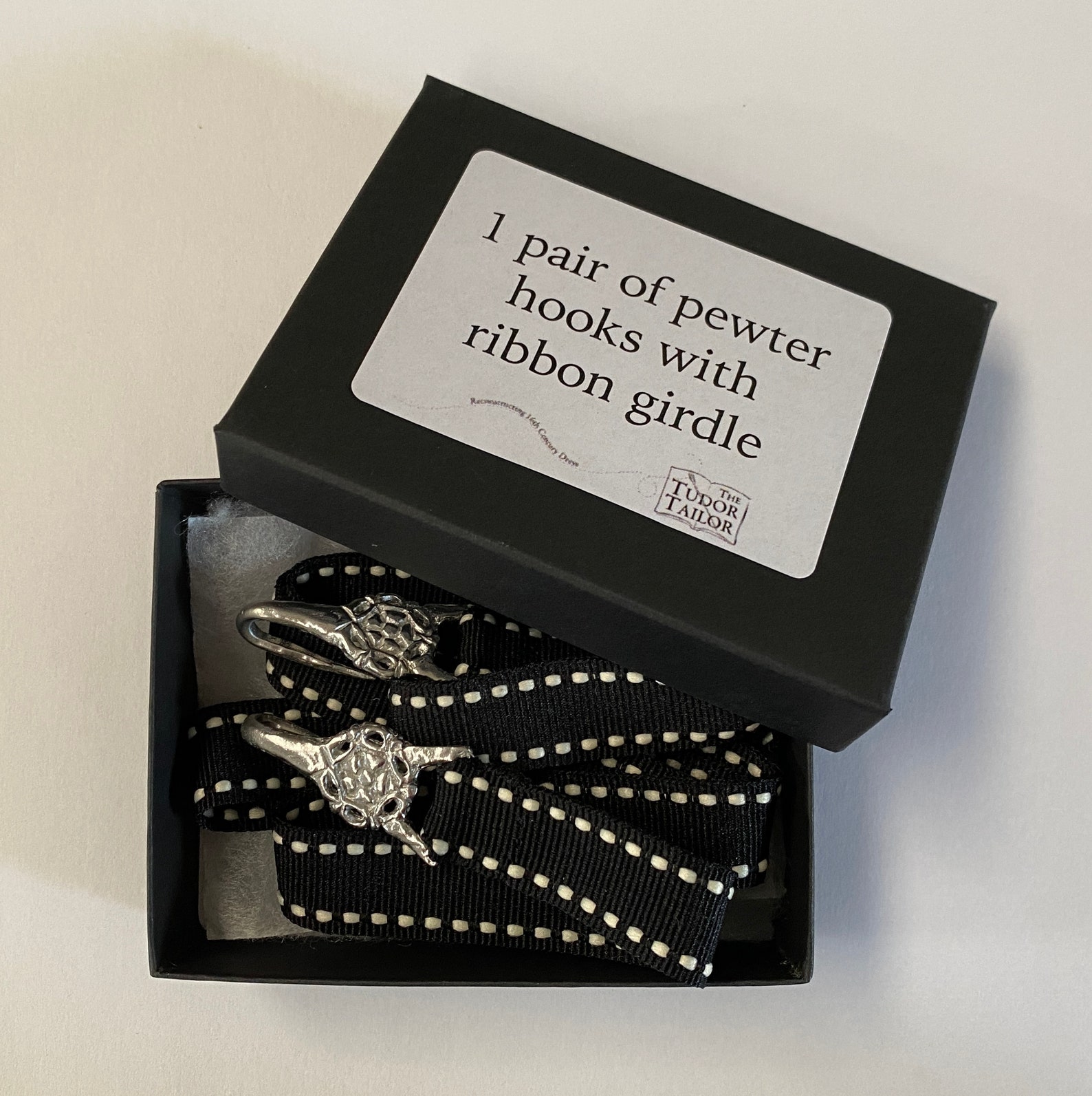 Pewter hooks known as dress hooks sold singly or with ribbon | Etsy