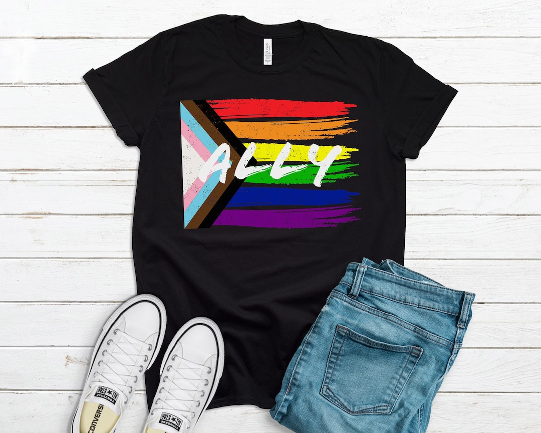 T-shirt drapeau Progress Pride, arc-en-ciel LGBTQ BIPOC, Gay Pride ...
