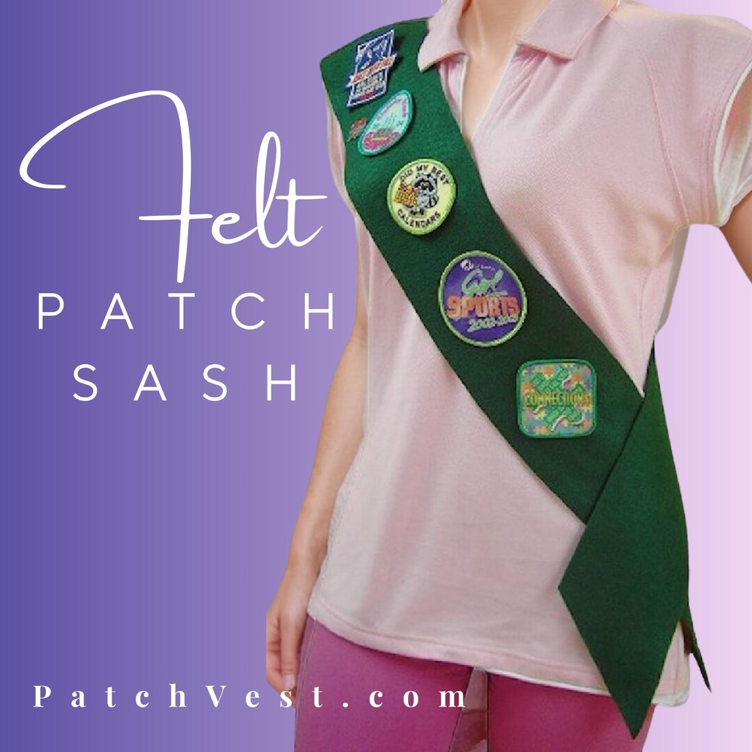 Felt Patch Sash Open at the Bottom - Etsy