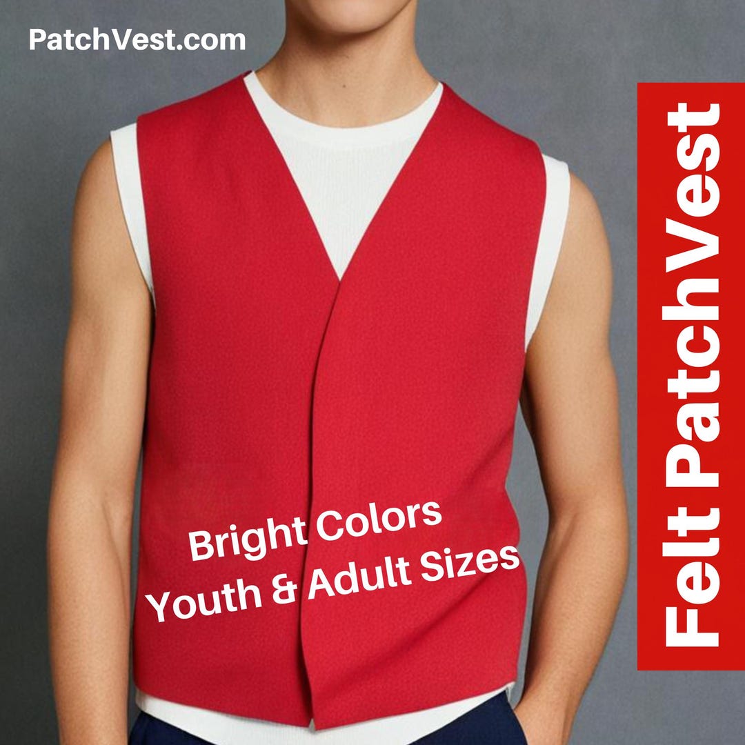 FELT Cub Scout Patch Brag Costume Vest - Etsy