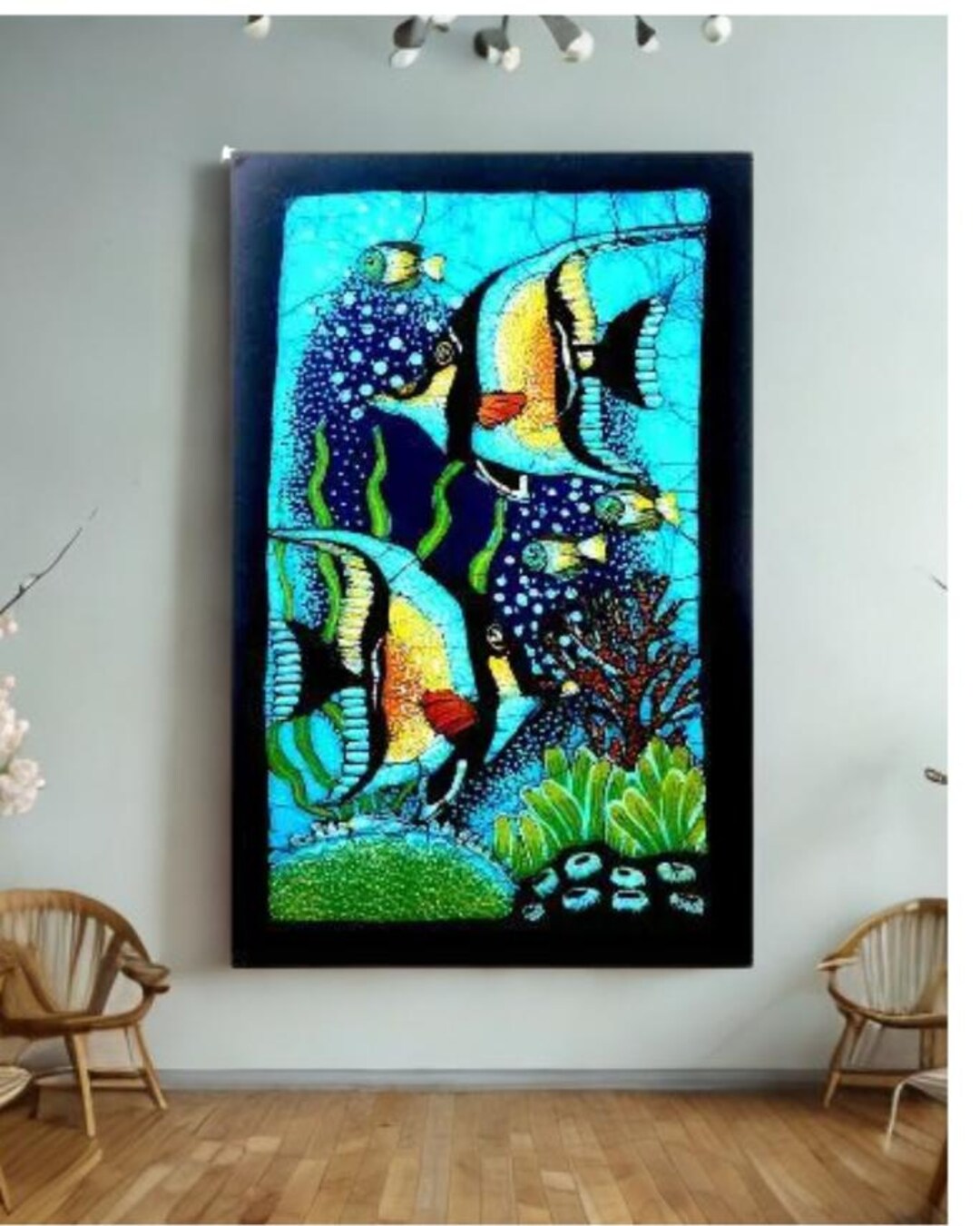 Original Batik Wall Art, 100% Hand Made / Seascape Painting (17" X 11 ...