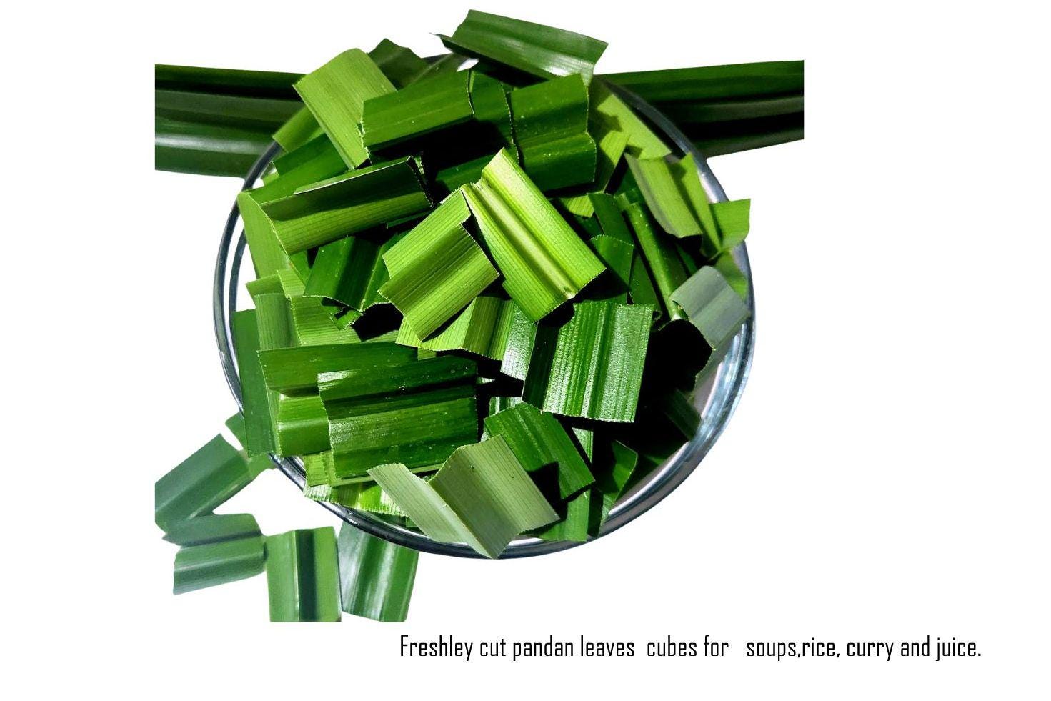 Pandan Leaves, Organic, Beautifully Cut Into Square Pieces. 3-day ...