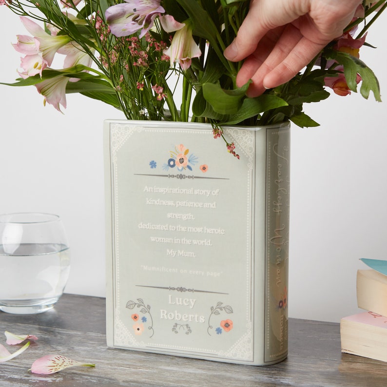 Personalised Book Vase - Etsy