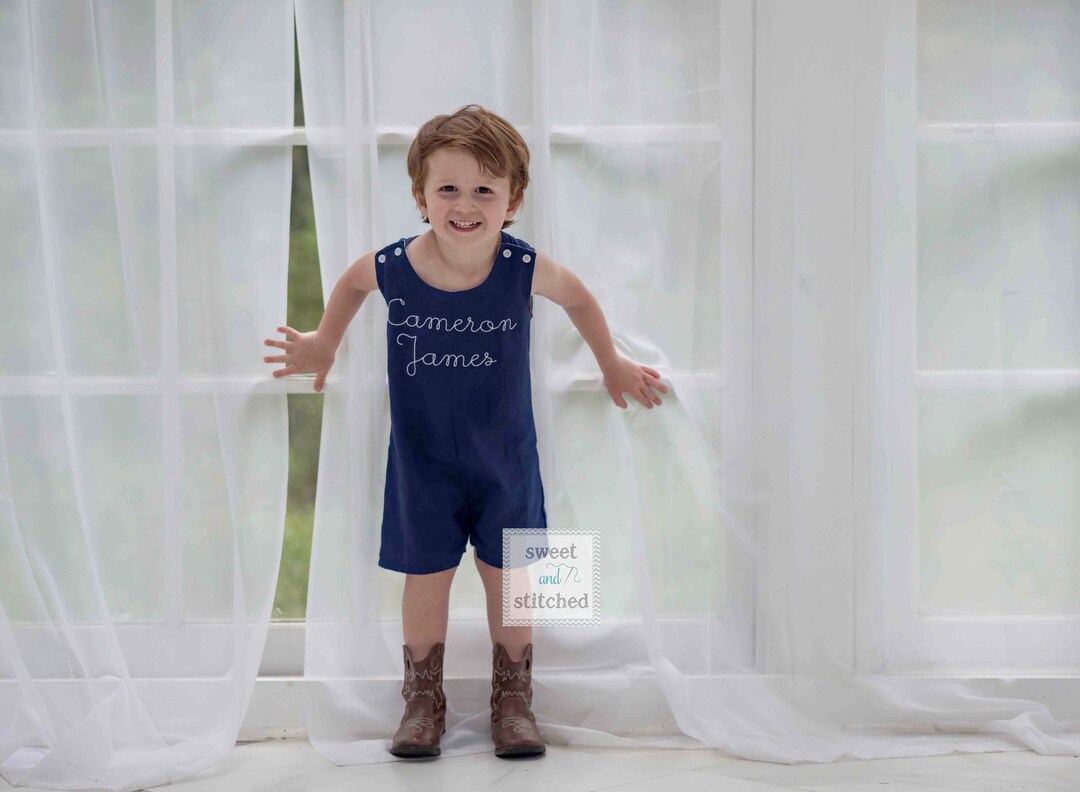 Monogrammed Baby Boy Jon Jon, Baby Boy Outfit With Patriotic Monogram ...