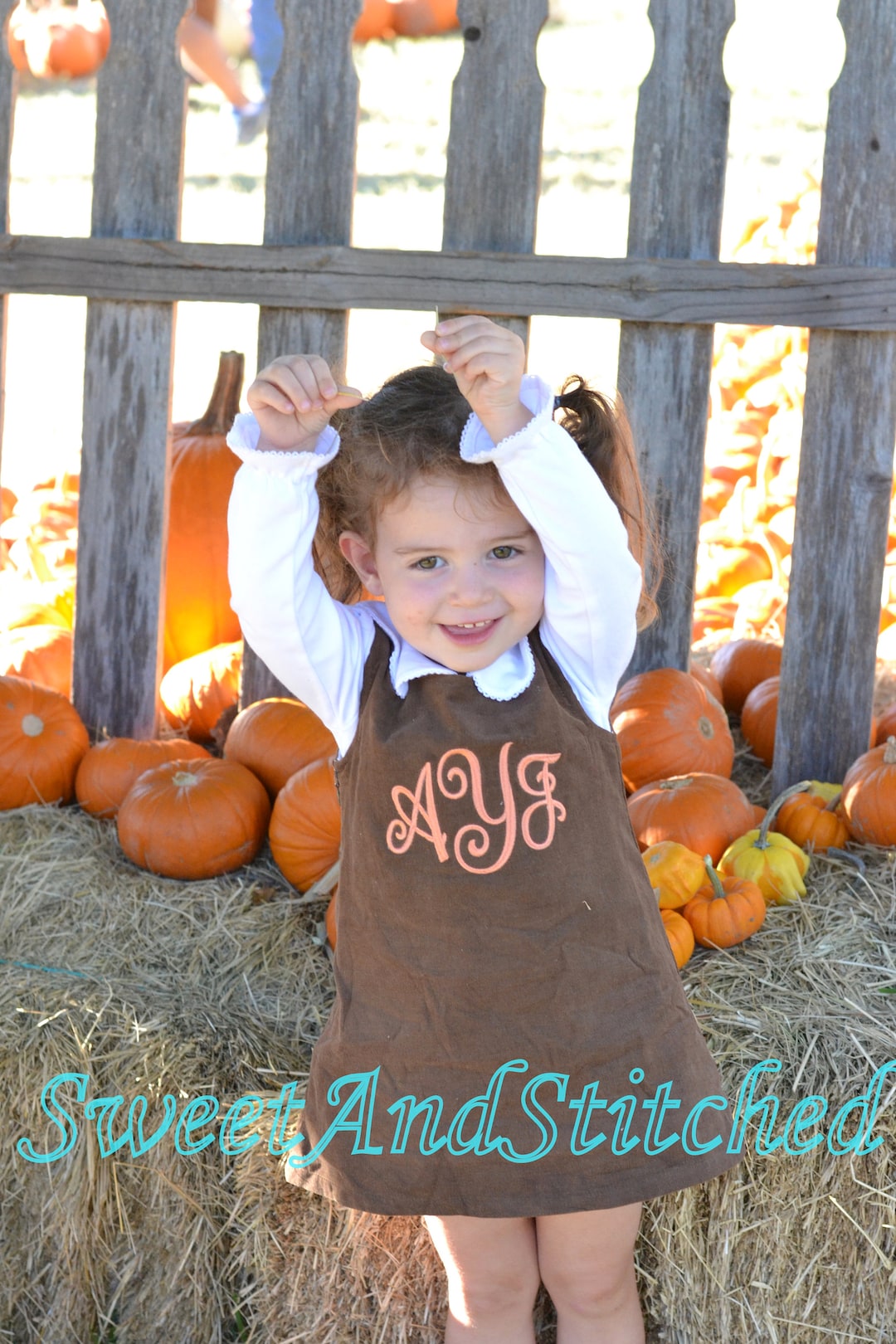 Girls Thanksgiving Dress, Monogrammed Thanksgiving Dress, Corduroy ...