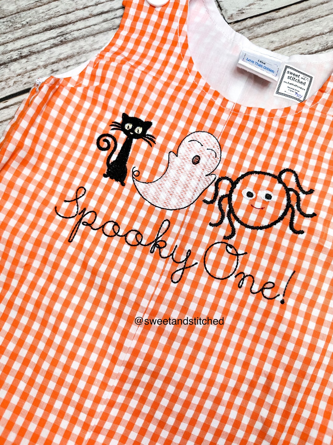 Monogrammed Baby Boy Birthday Overalls With Halloween Trio in Orange ...
