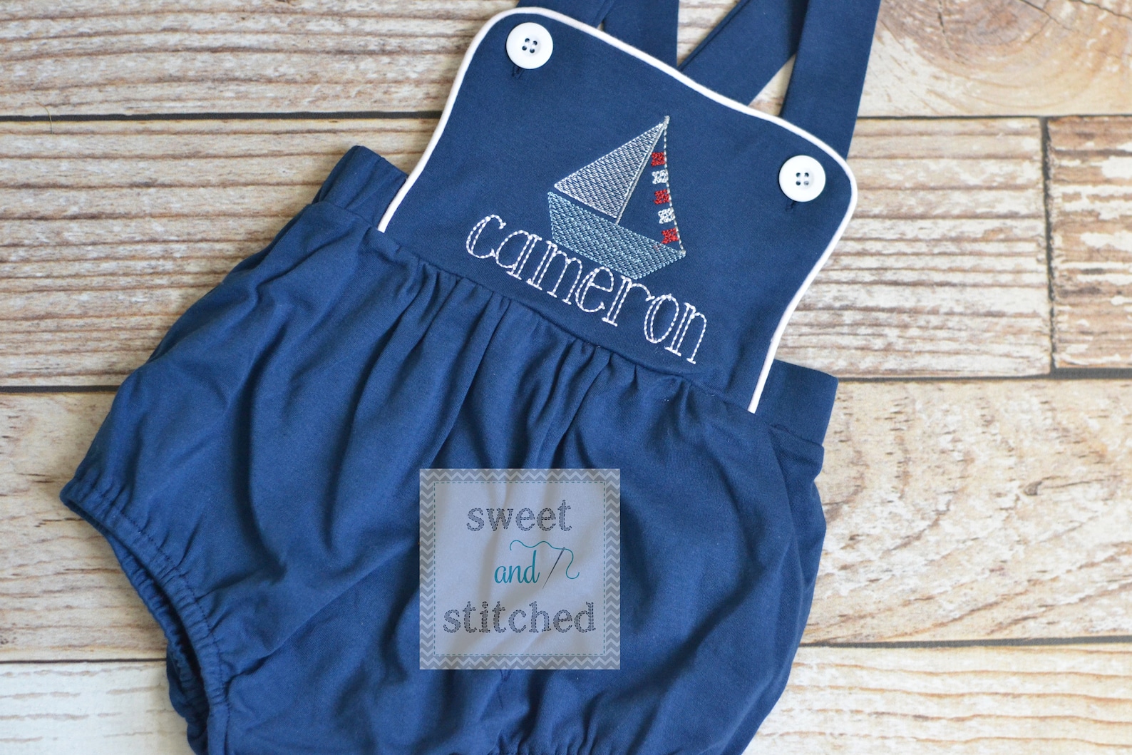 Monogrammed Baby Boy Sailboat Outfit Monogrammed Boys Beach - Etsy