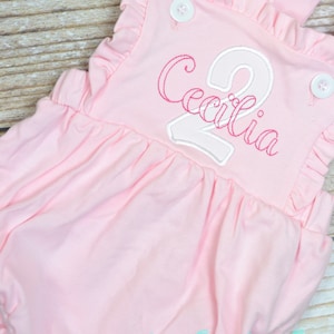 Monogrammed Girls Birthday Outfit With Number and Name, Girls Birthday ...