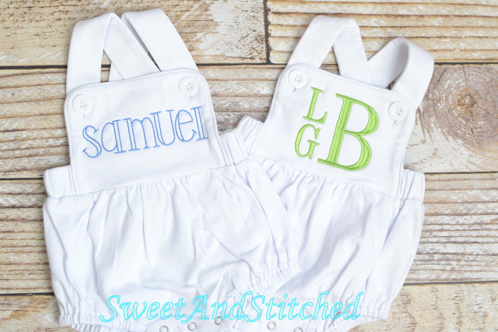 Monogrammed Baby Boy Bubble Monogrammed Boys Romper Baby | Etsy