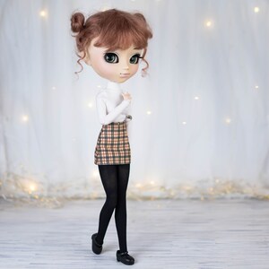 Plaid Beige Skirt for Pullip Blythe Obitsu 24 26 27 Pure Neemo - Etsy