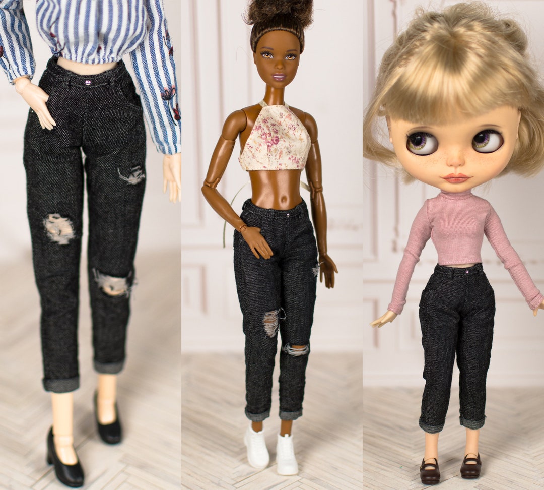 Black Jeans for Pullip Blythe Obitsu 26 & 27 Barbie MTM - Etsy