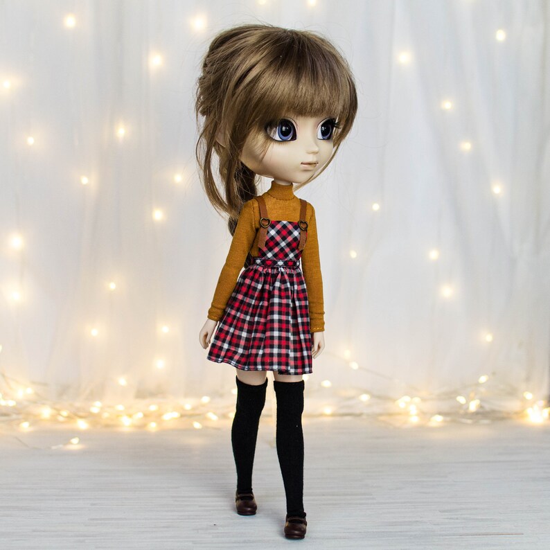 Set: Turtleneck and Overall Dress for Pullip Obitsu 26 27 | Etsy