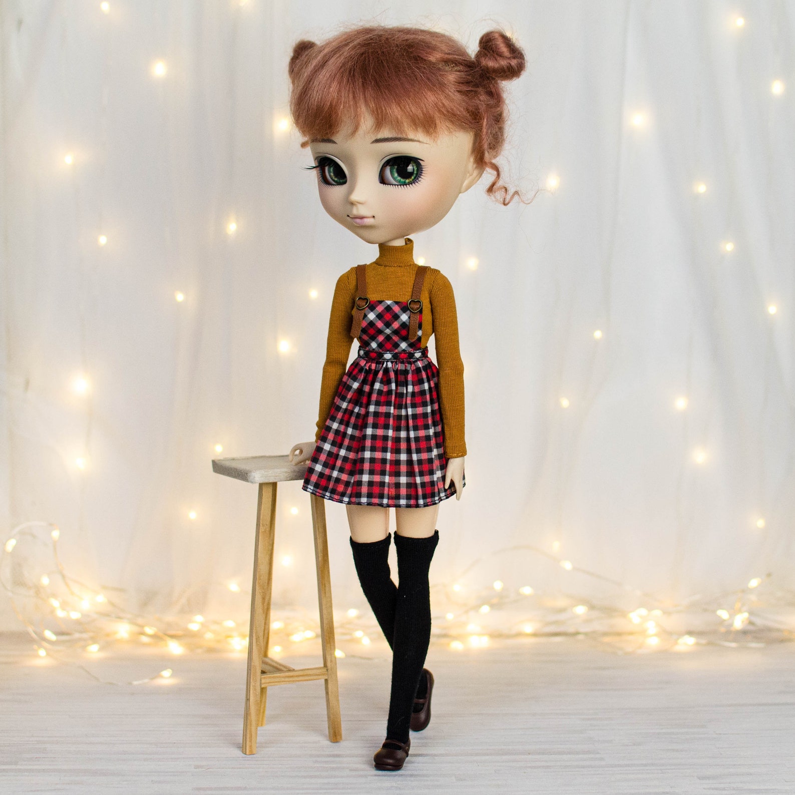 Set: Turtleneck and Overall Dress for Pullip Obitsu 26 27 | Etsy