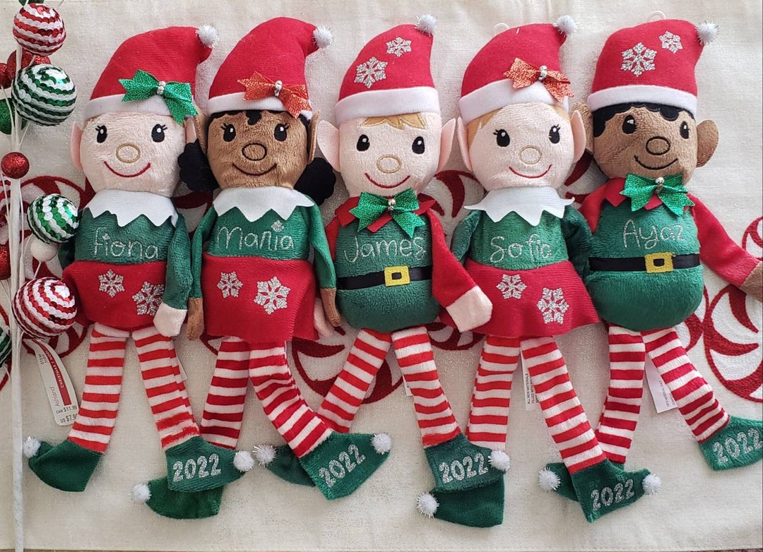 Personalized Christmas Elves Christmas Elf Plush Christmas - Etsy