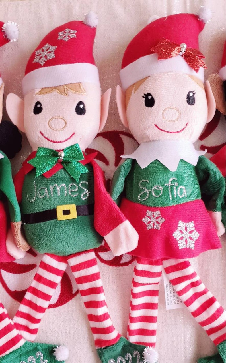 Personalized Christmas Elves Christmas Elf Plush Christmas - Etsy