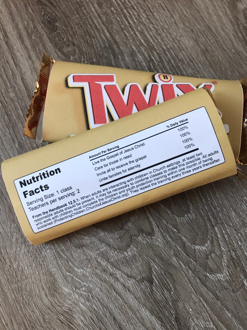 Twix Wrapper - LDS Children/youth Teachers - Etsy