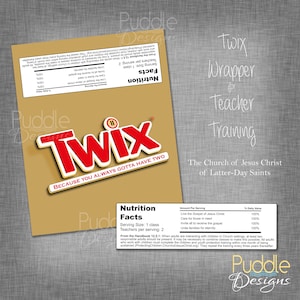 Twix Wrapper - LDS Children/youth Teachers - Etsy