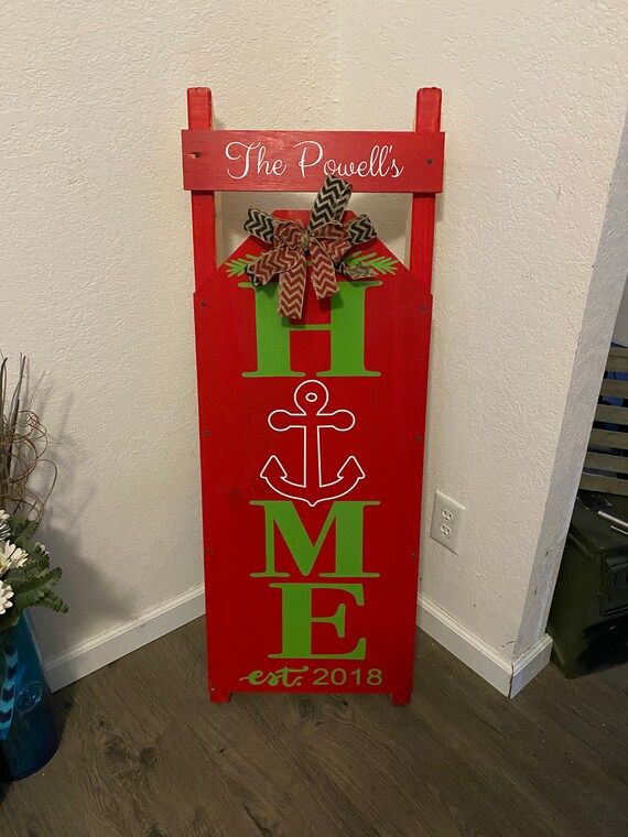 Sled Front Porch Sign | Etsy