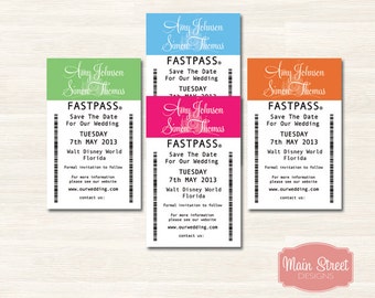 Ear Hat Fastpass Invitation and RSVP Disney Wedding | Etsy
