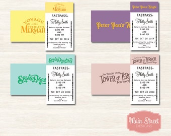 Ear Hat Fastpass Invitation and RSVP Disney Wedding | Etsy