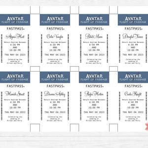 40 Disney Fastpass-inspired Wedding Seating Cards – Personalised Table ...
