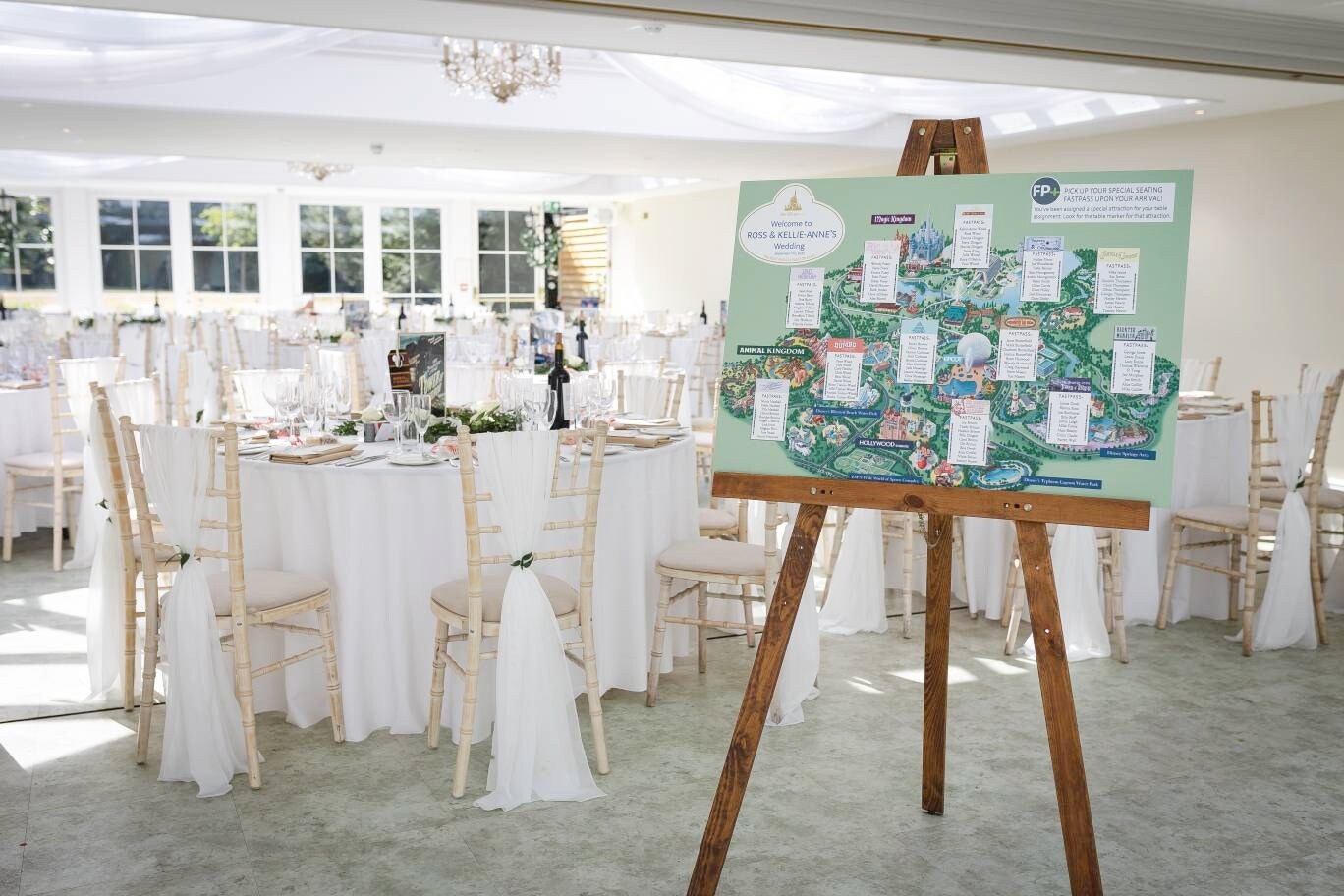 Walt Disney World Fastpass Seating Chart Disney Wedding - Etsy