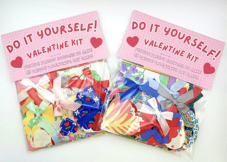 DIY Valentine Kit | Make Your Own Valentines | Vintage and Recycled ...