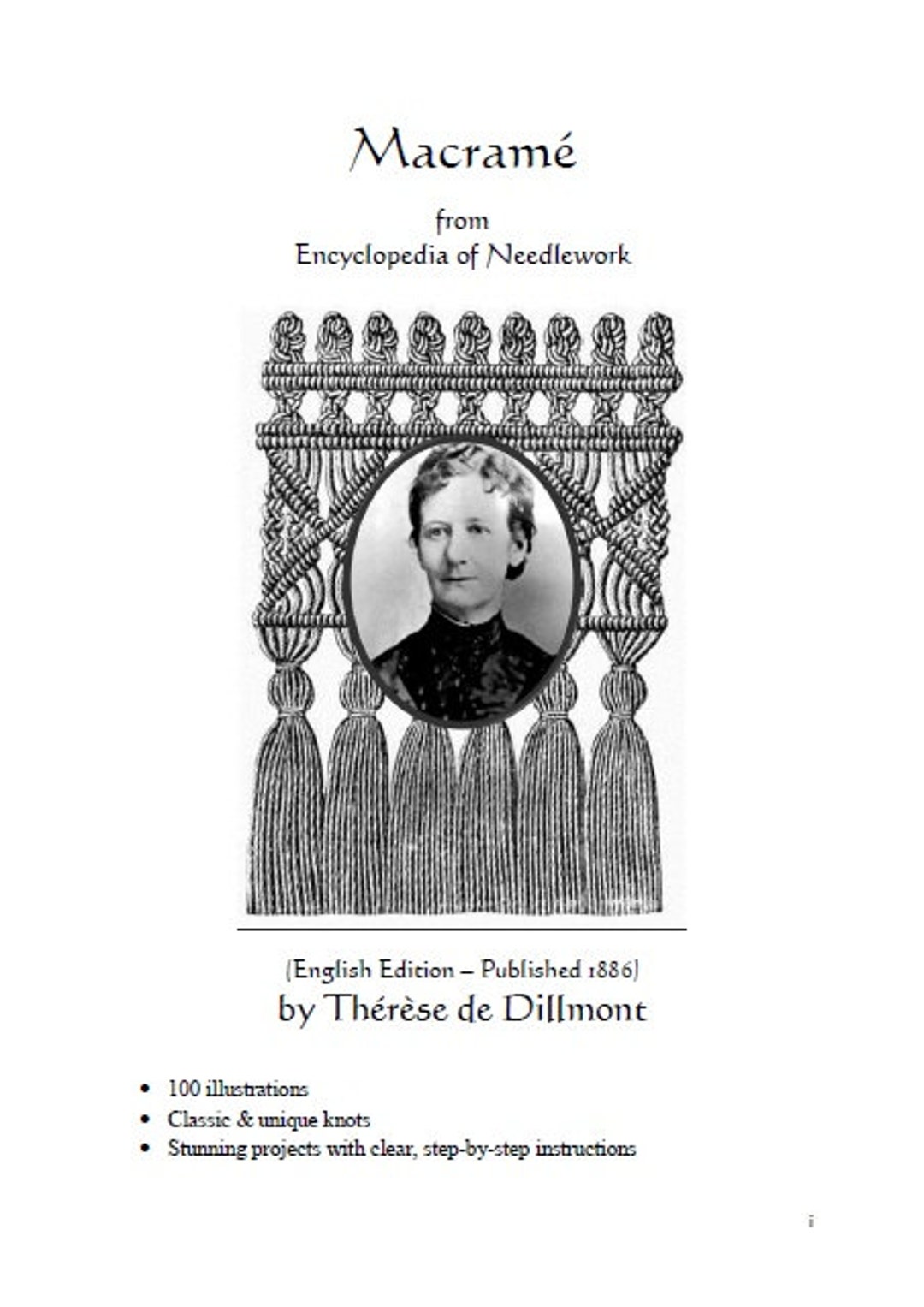 Macrame PDF of Antique 1886 Book 100 Illustrations, Clear Instructions ...
