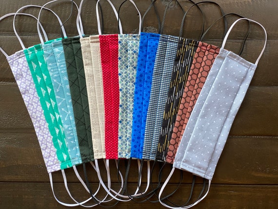 Geometric Shapes Adult Face Masks w/ wire and pocket | Etsy