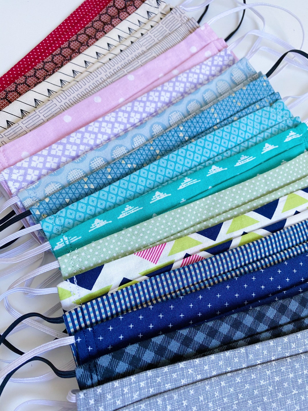 Geometric Shapes - Adult Face Masks W/ Wire and Pocket - Etsy