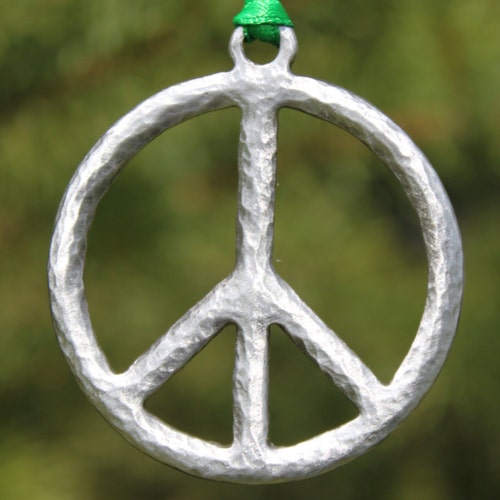 Ceramic Peace Sign Ornament - Etsy