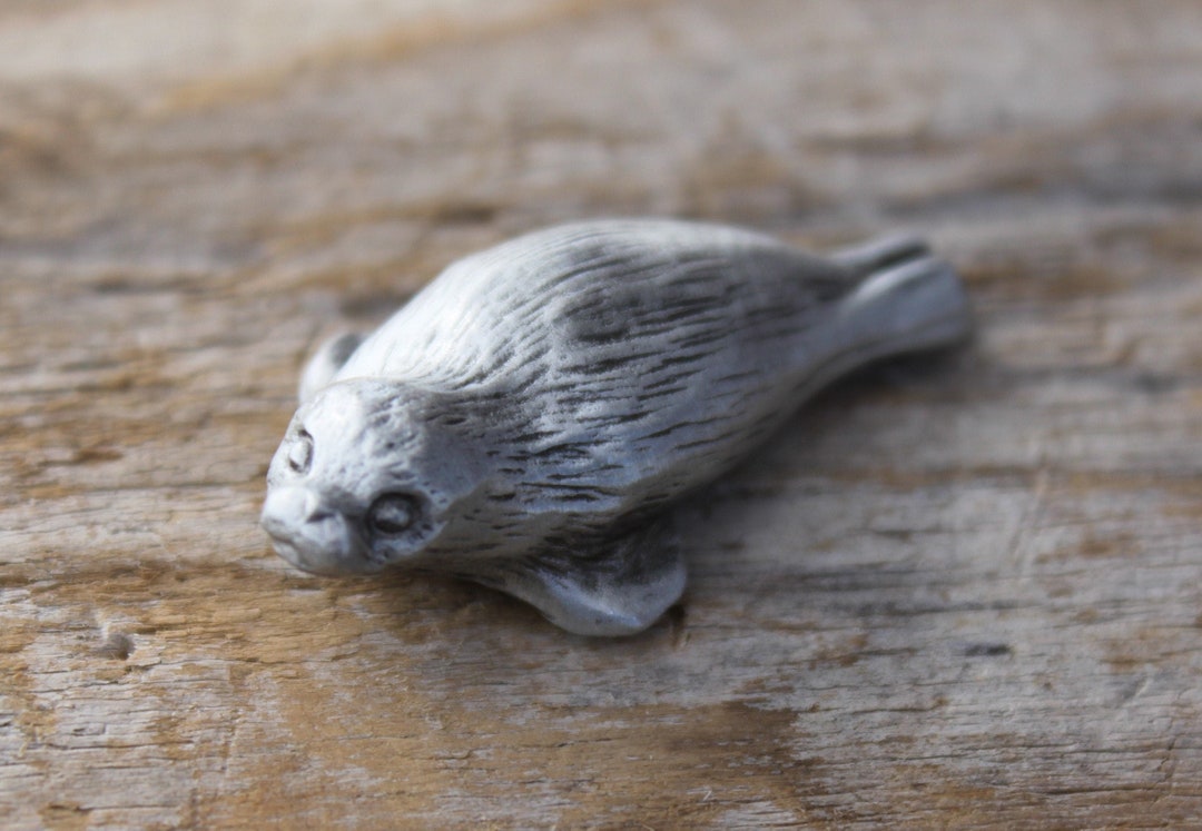 Lead Free Pewter Seal Figurine Small Seal Pup Miniature Decoration Mini ...