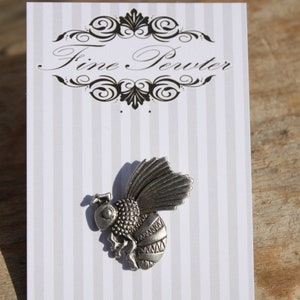 Hastings Pewter Hand Made Lead Free Pewter Bee Pin Lapel Pin Tie Tack ...