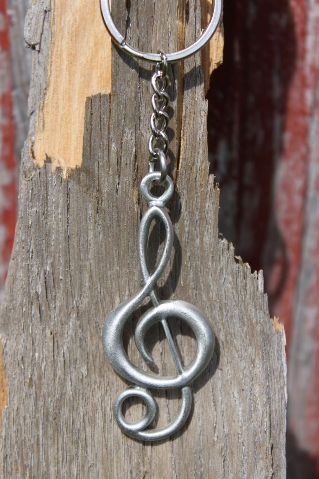 Lead Free Pewter Music Keychain Treble Clef Music Note Key Chain Car ...