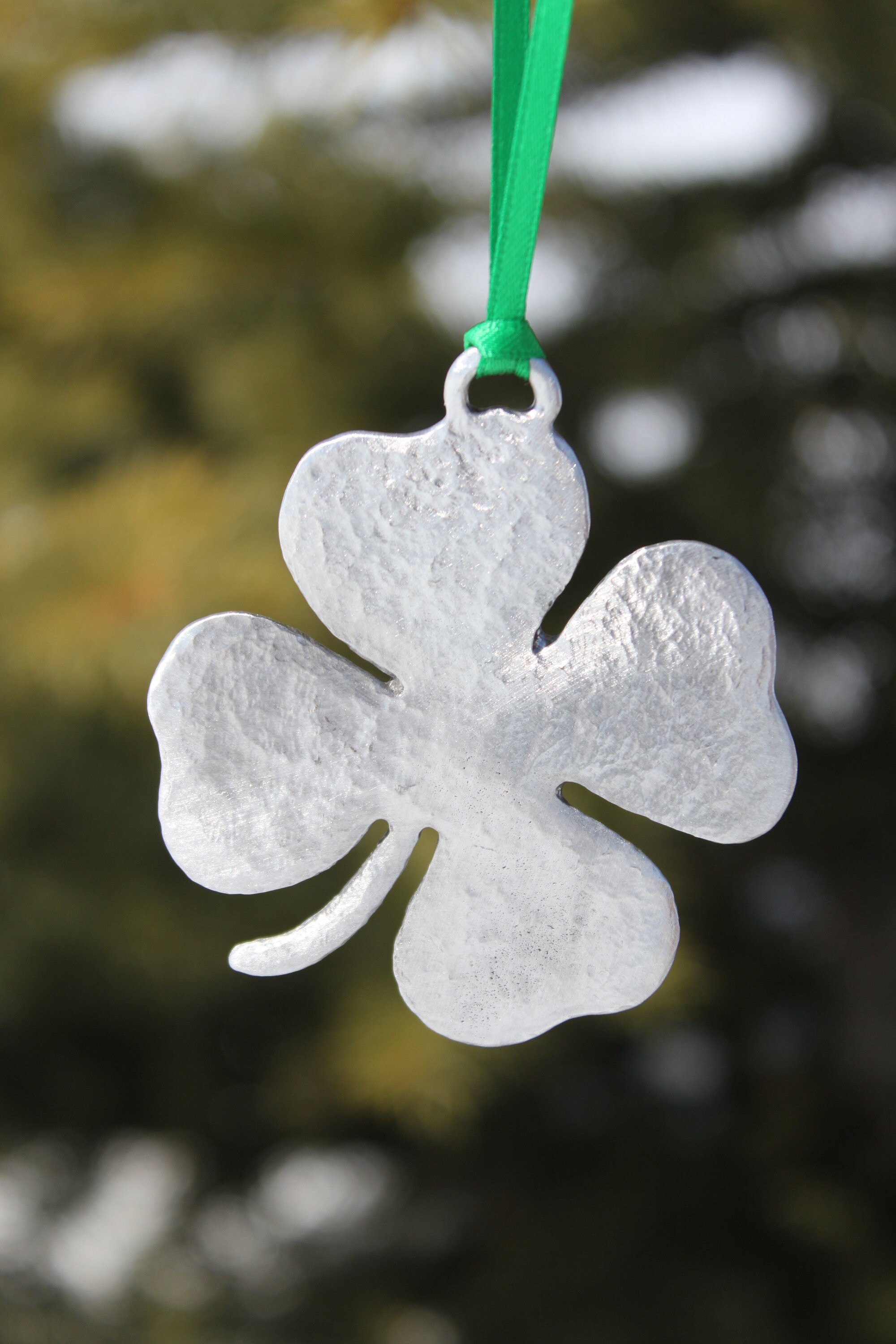 4 Leaf Clover Ornament Fine Pewter St. Patrick's Day Irish Four Leaf ...