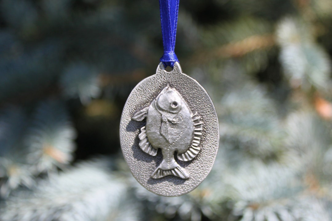 Lead Free Pewter Bluegill Ornament Fish Decoration Fishing Decor Rear ...