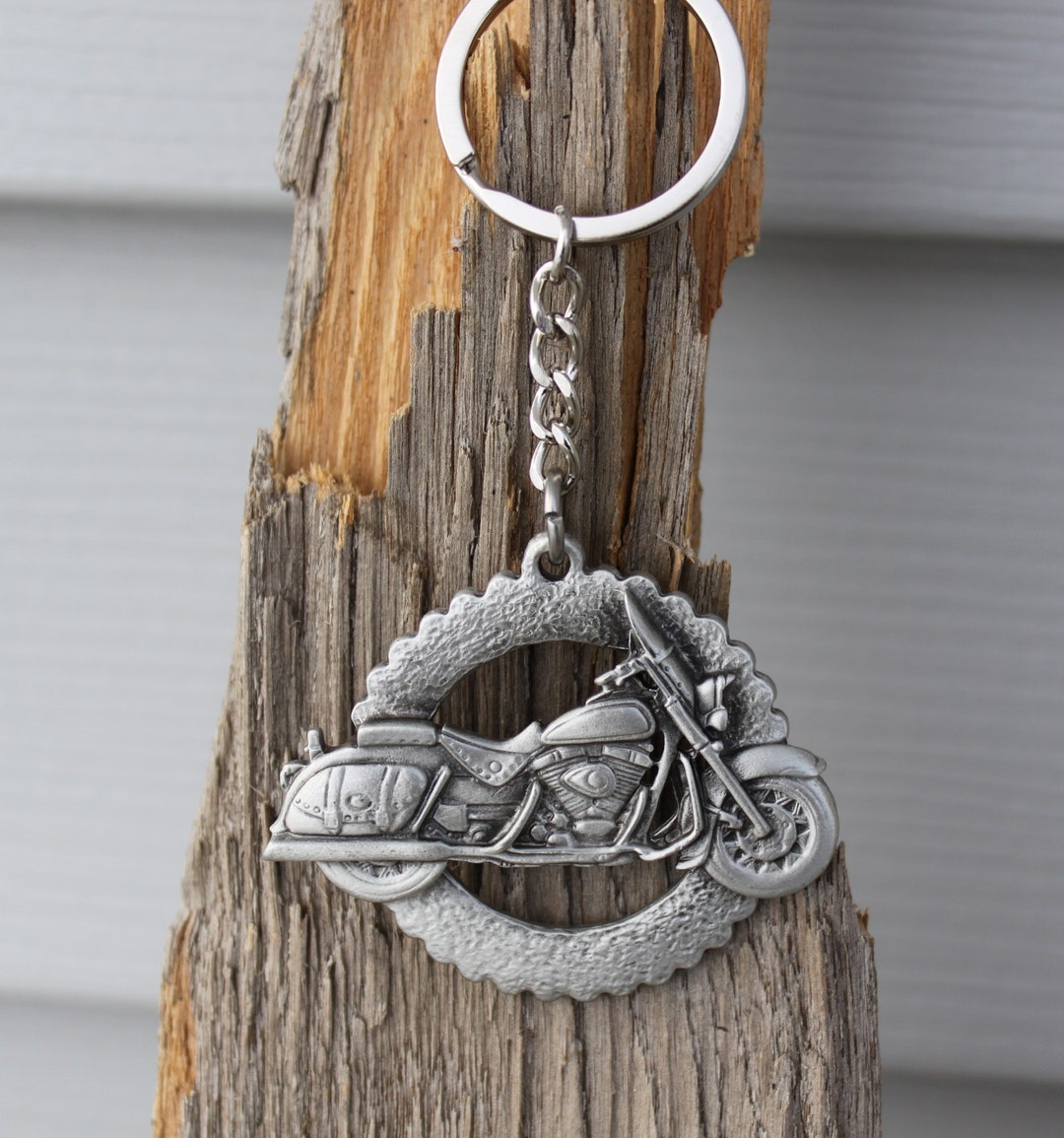 Lead Free Pewter Motorcycle Keychain Fine Pewter Key Chain - Etsy