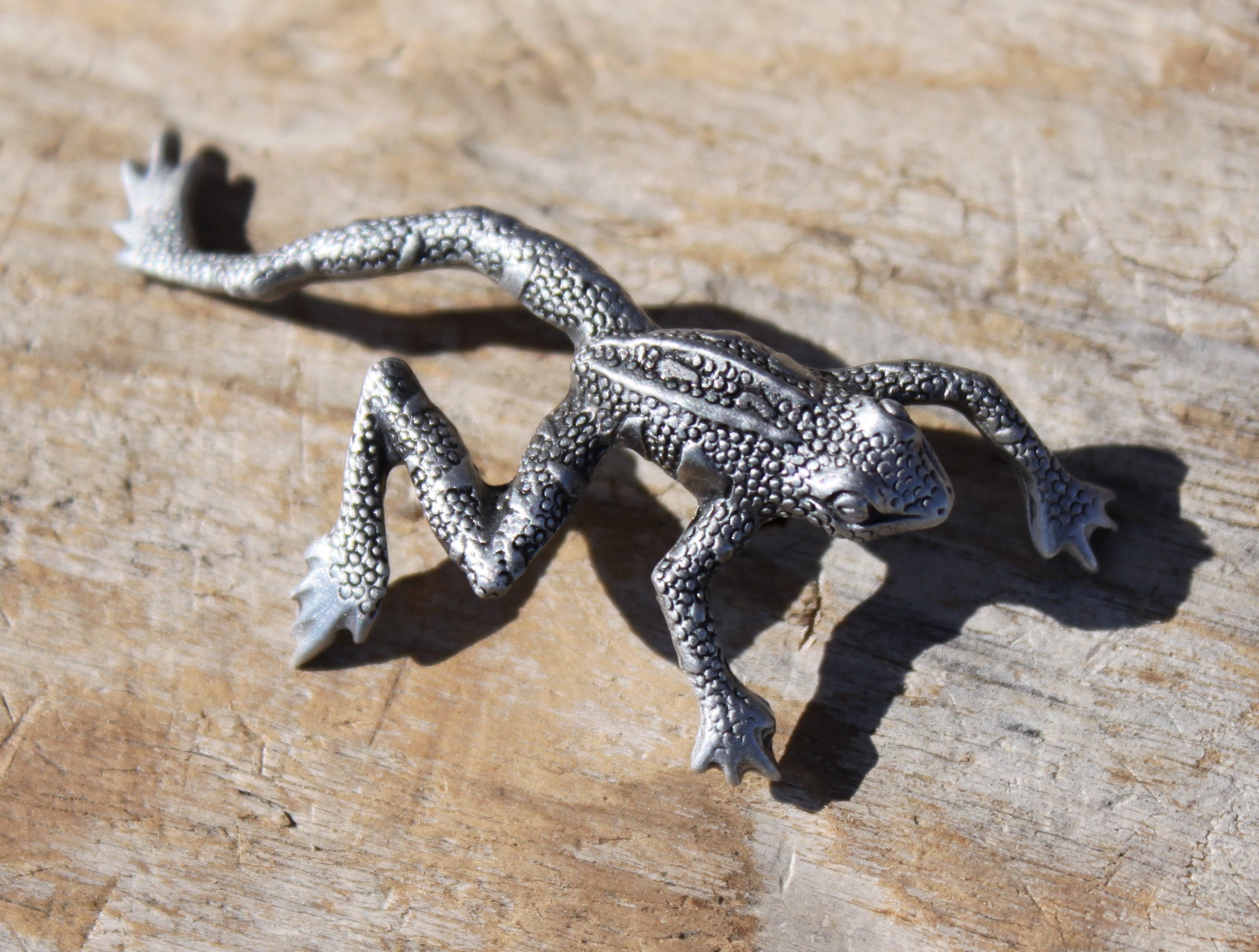 Hastings Pewter Lead Free Pewter Frog Figurine Small Miniature | Etsy
