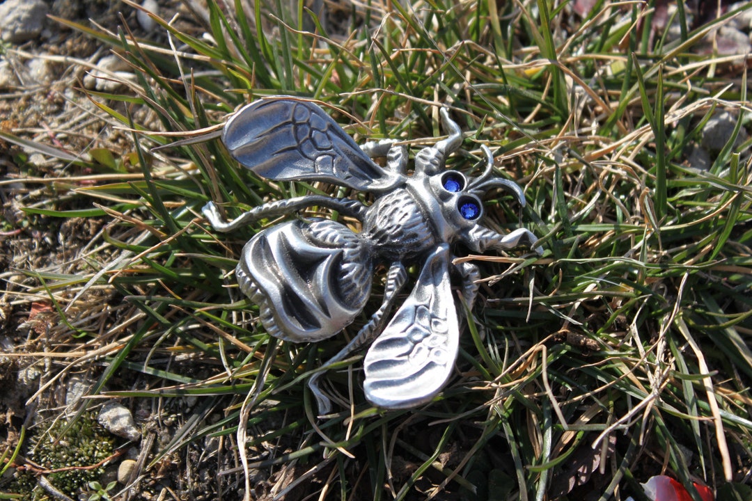 Lead Free Pewter Fly Figurine Creepy Crawler With Crystal Eyes Gift Bug ...