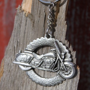 Lead Free Pewter Motorcycle Keychain Motorcycle Key Chain Biker Gift ...