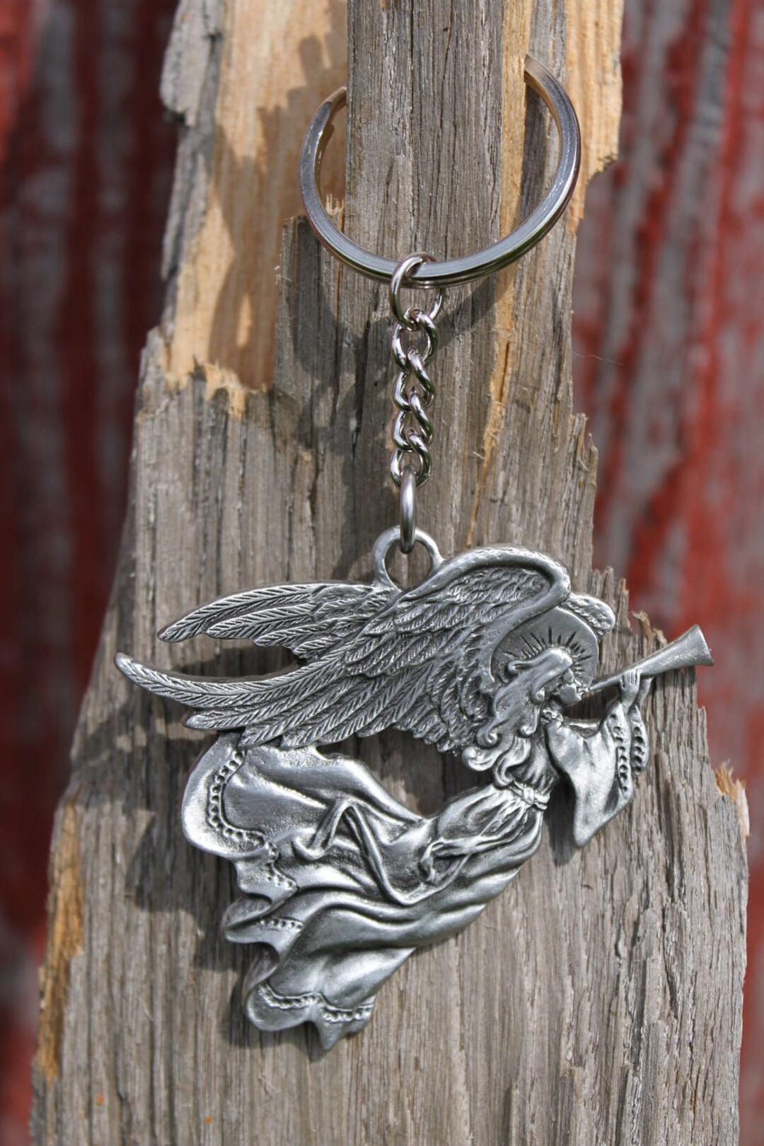 Lead Free Pewter Angel Keychain Guardian Angel Key Chain Hand Made in ...