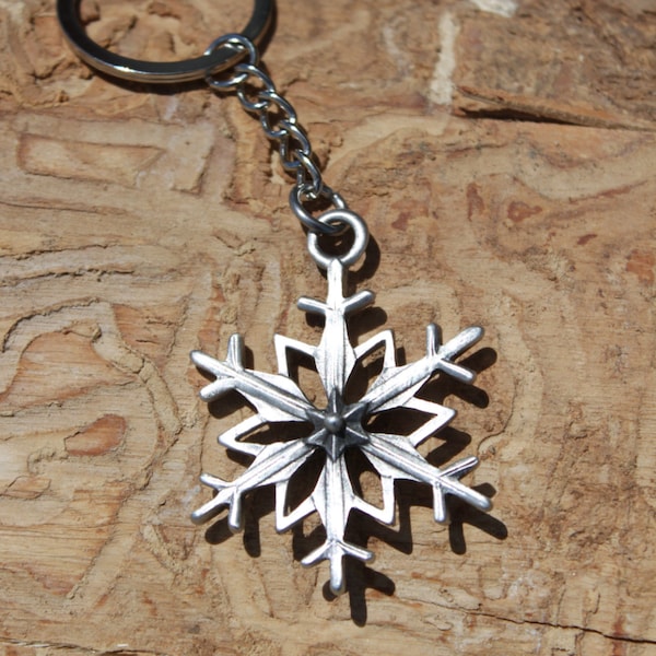Snowflake Keychain - Etsy
