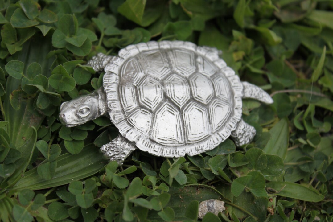 Hastings Pewter Company Lead Free Pewter Turtle Figurine Flat Land ...