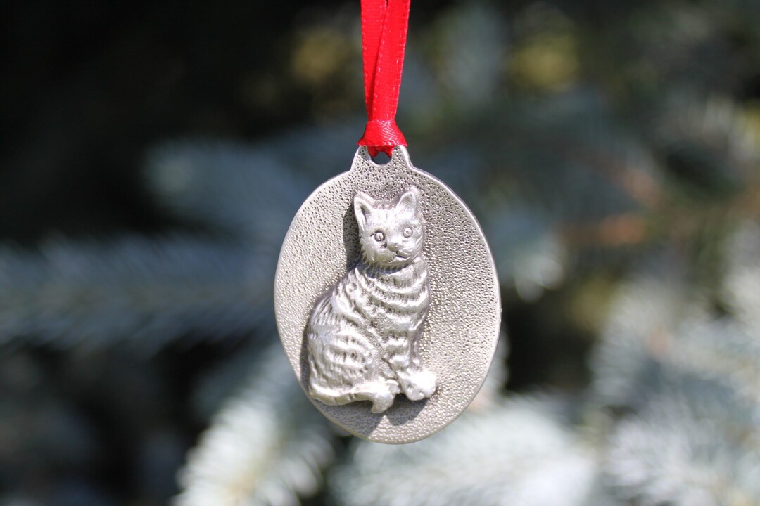 Lead Free Pewter Cat Ornament Kitty Cat Gift Window Decoration Car ...