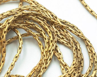 Rectangle Box Chain Link Chain Raw Brass Chain Tiny - Etsy