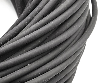 Black Rubber Cord | Etsy